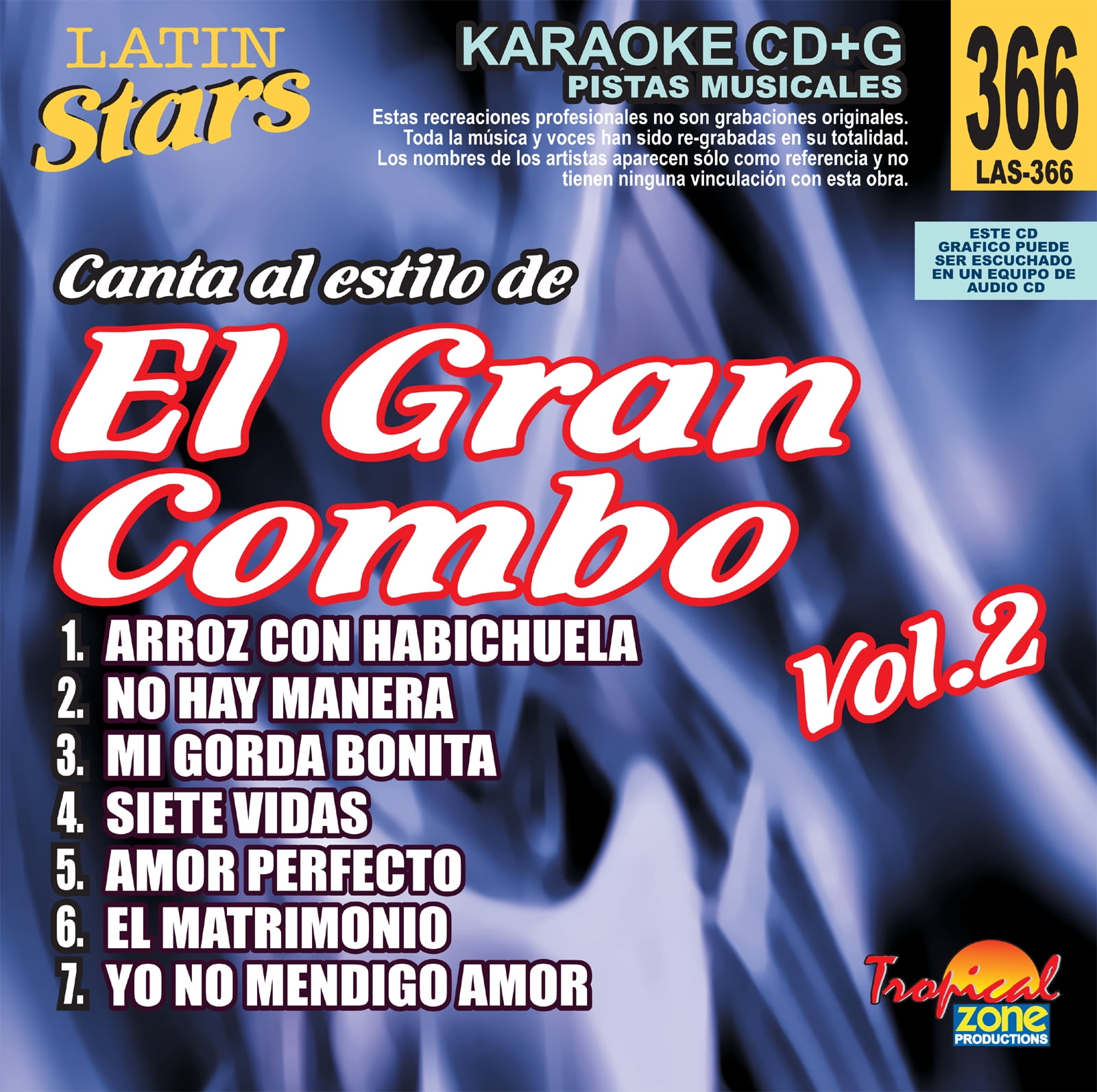 Karaoke Latin Stars 366 Gran Combo Vol.2 - Walmart.com