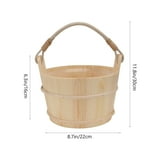 Raindrops 3pcs Wooden Sauna Bucket with Ladle Sauna Accessories Japan ...