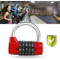 5 Digit Combination Lock, Padlock 5 Letter Word Lock, Outdoor ...