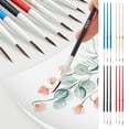 30Pcs Plastic Handle Painting Brushes Nylon Bristles Fine Tip Art ...