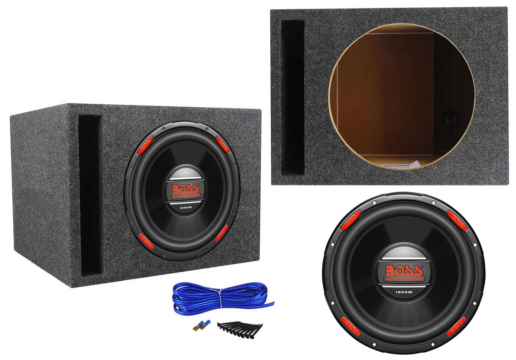 Boss Audio AR120DVC 12" 1600w DVC Car Audio Subwoofer+Vented Sub Box ...