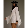 Apricot Extreme Plunge Cowl Front Knit Long Sleeve Mini Dress Western ...