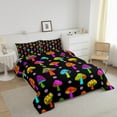 Rainbow Mushroom Bedding Set Twin Pink Cherry Blossoms Comforter Set ...