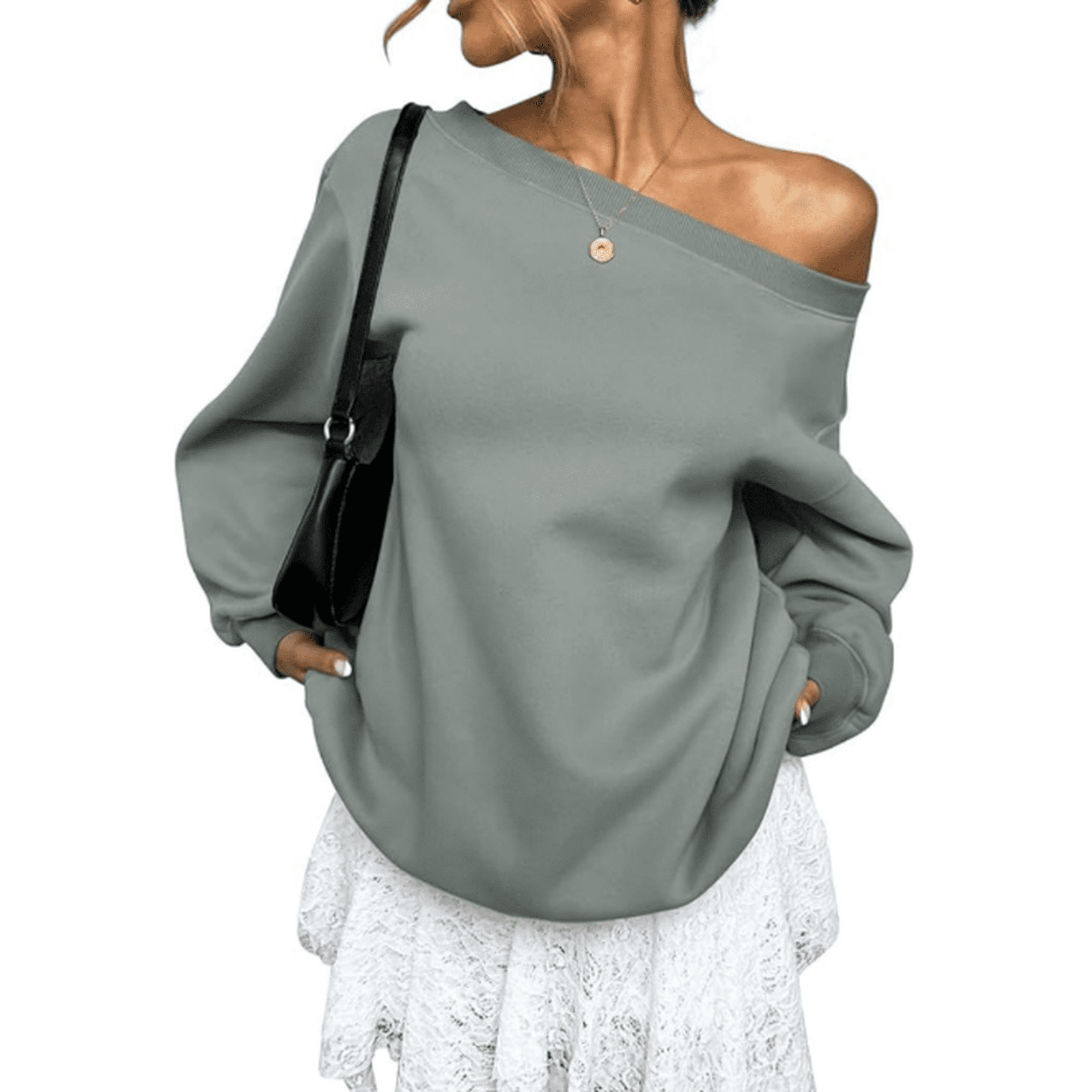 Click here for Arlun Off The Shoulder Sweatshirts For Women Soft... prices