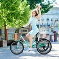 MOONCOOL 7-Speed Adult Folding Tricycle, 20/24/26-Inch Cruiser Bike ...