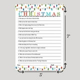 Festive Christmas Trivia Game Cards Version 1 (25 Pack) Holiday Party ...