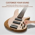 HarmonyStrings 5 String Electric Bass Guitar, Full Size Standard Right ...