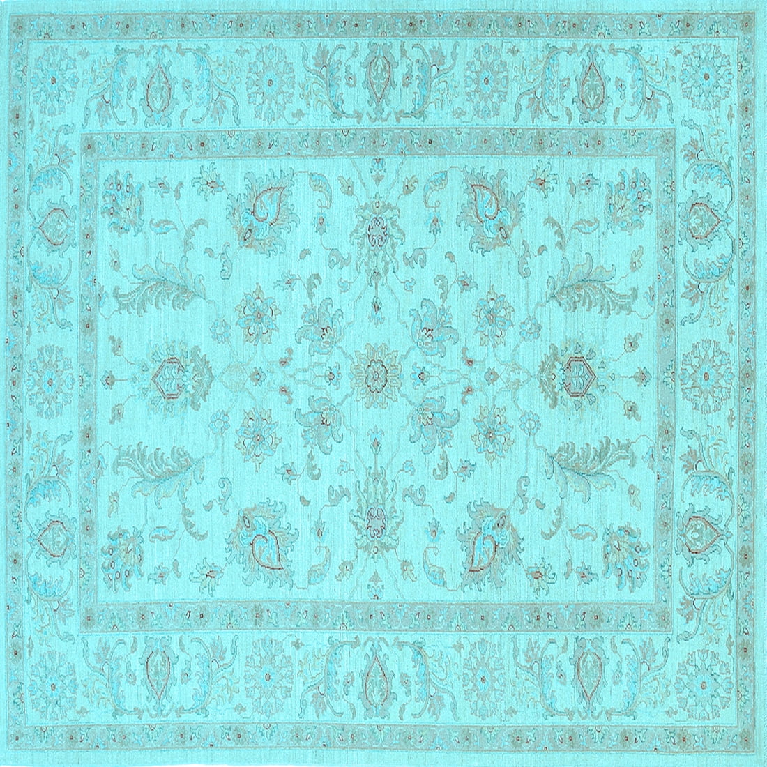 Ahgly Company Indoor Square Persian Light Blue Traditional Area Rugs, 6 ...