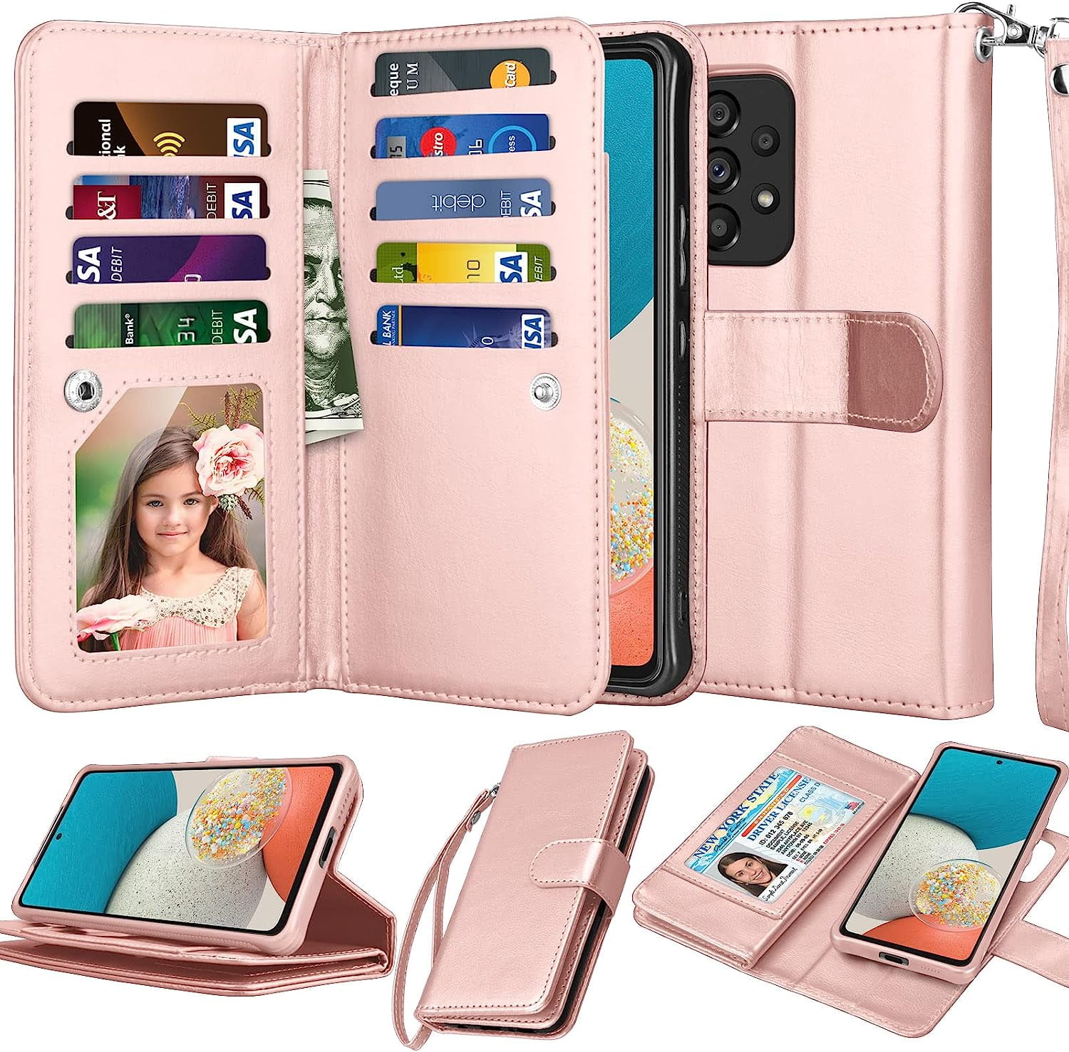 NJJEX Wallet Case for Samsung Galaxy A03S A12 A13 A14 A23 A32 A51 A52 ...
