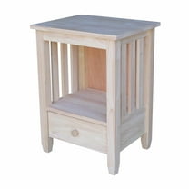 International Concepts Solid Wood Solano End Table Unfinished - Walmart.com