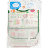 Luvable Friends Baby Girl Waterproof PEVA Bibs 4pk, Pink, One Size ...