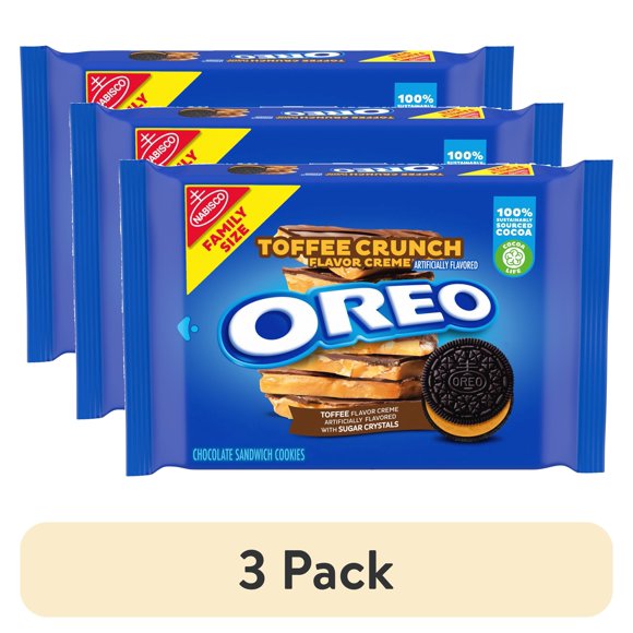 (3 pack) OREO Toffee Crunch Creme with Sugar Crystals Chocolate ...
