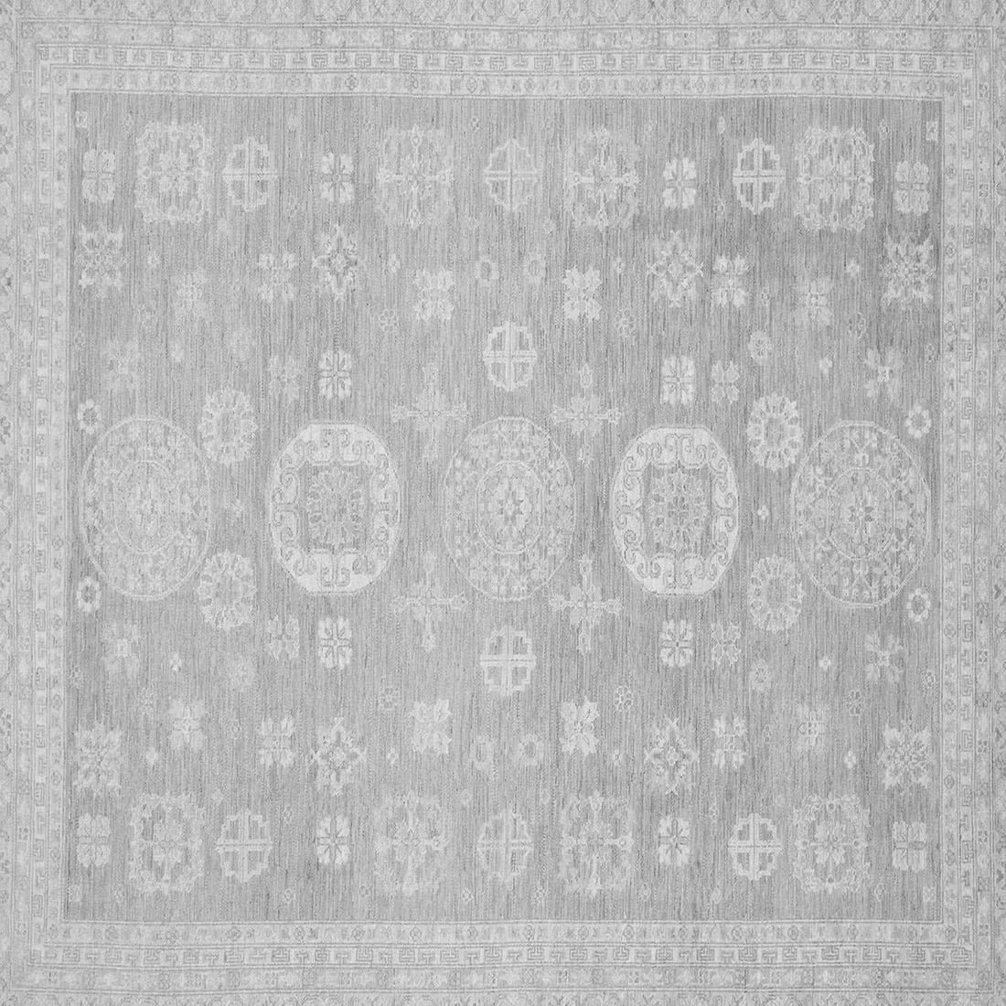 Ahgly Company Indoor Square Oriental Gray Modern Area Rugs, 6' Square ...