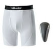Mueller Athletic Support Shorts with Flex Shield Cup, White/Gray, Adult ...