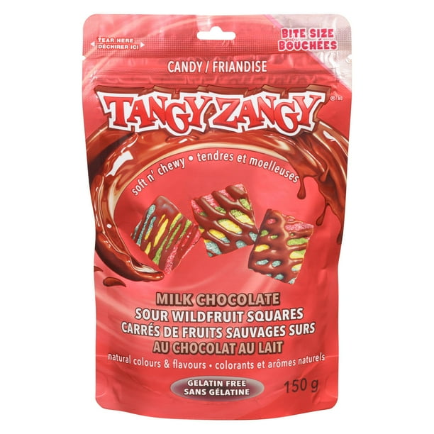 Tangy Zangy Milk Chocolate Sour Wild Fruit Squares candy - Walmart.ca