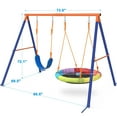 GIKPAL Swing Set for Outside with 1 Saucer Swing Seat 1 Belt Swing Seat ... GIKPAL Swing Set for Outside with 1 Saucer Swing Seat 1 Belt Swing Seat ...