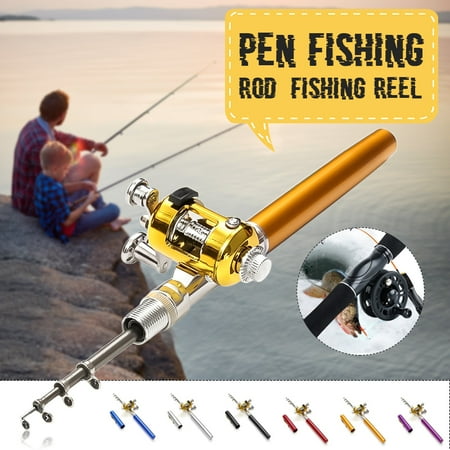 38" Portable Pocket Fiishing Rod Fishing Pen Fishing Pole Mini Fishing ...