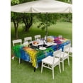 60x102 Inch Outdoor Tablecloth with Umbrella Hole Zipper Rectangle ...