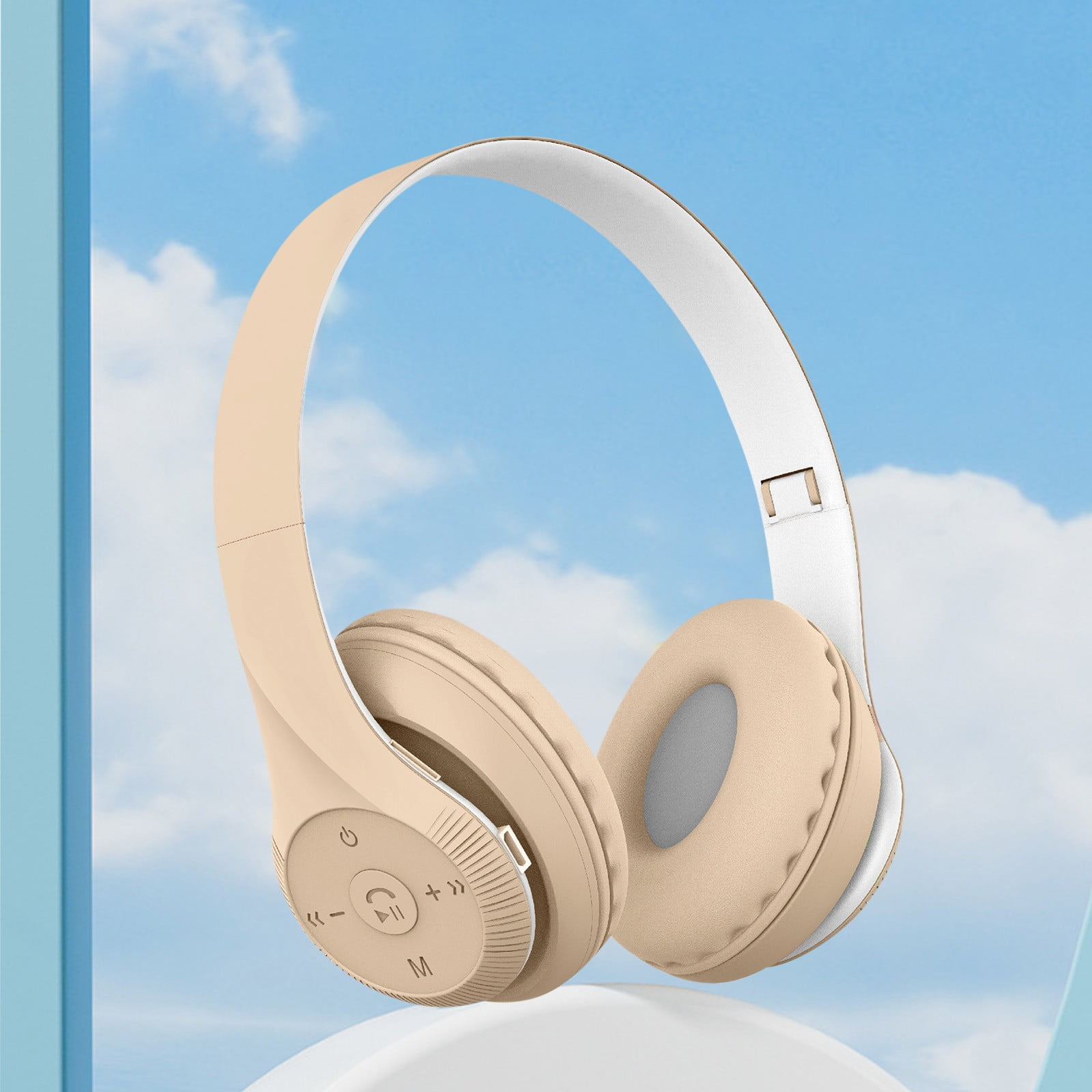 Bluetooth Wireless Headphones Over Ear with Microphone Deep Bass,Soft ...