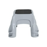 Rubbermaid Plastic Gray Step Stool with Rubber Top, Skid-Resistant ...