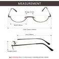 Agstum Retro Metal Half Moon Reading Glasses with Spring Hinge Half ...