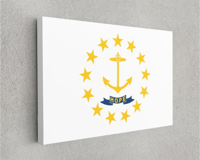 Rhode Island State Flag USA Flags Edition Canvas Wall Art Home ...