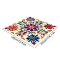 Bohemian Floral Print Polyester Sun Shade Sails Block Patio Canopys for ...