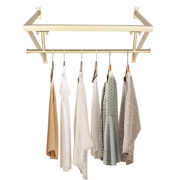 Miumaeov Gold Clothing Rack Gold Clothes Rack Organizer Display Rack ...