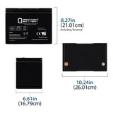 12V 75Ah Internal Thread Battery for Security Alarm Systems - Walmart.com