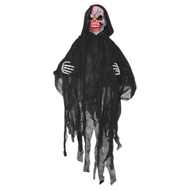 Sunstar Halloween Animated Skeleton Flying Reaper Decoration, Scary ...
