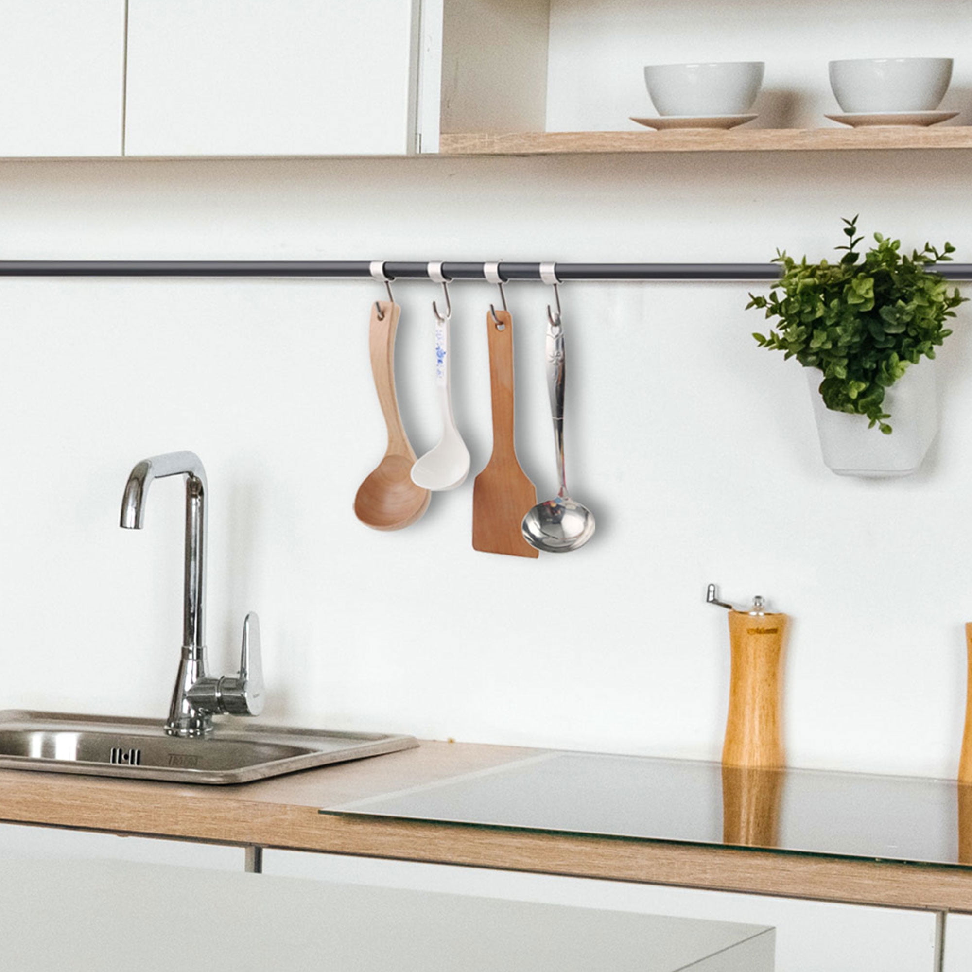 Stainless Steel Rod Hooks Fit for 1.34" Rod Dia Clothes Hook DIY ...