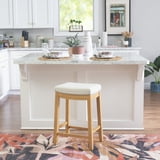 Linon Cessford 26" Backless Indoor Wood Counter Stool, Rustic Brown ...