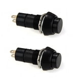 5x Black Push Button ON/OFF Bolt-On Switch Latching Round Circle Car DC ...