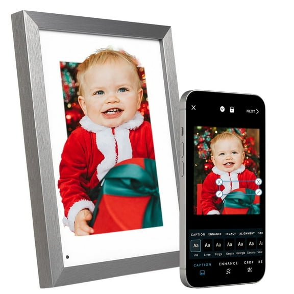 MyLuma 7" PhotoShare WiFi Digital Picture Frame with built-in LEDs in ...