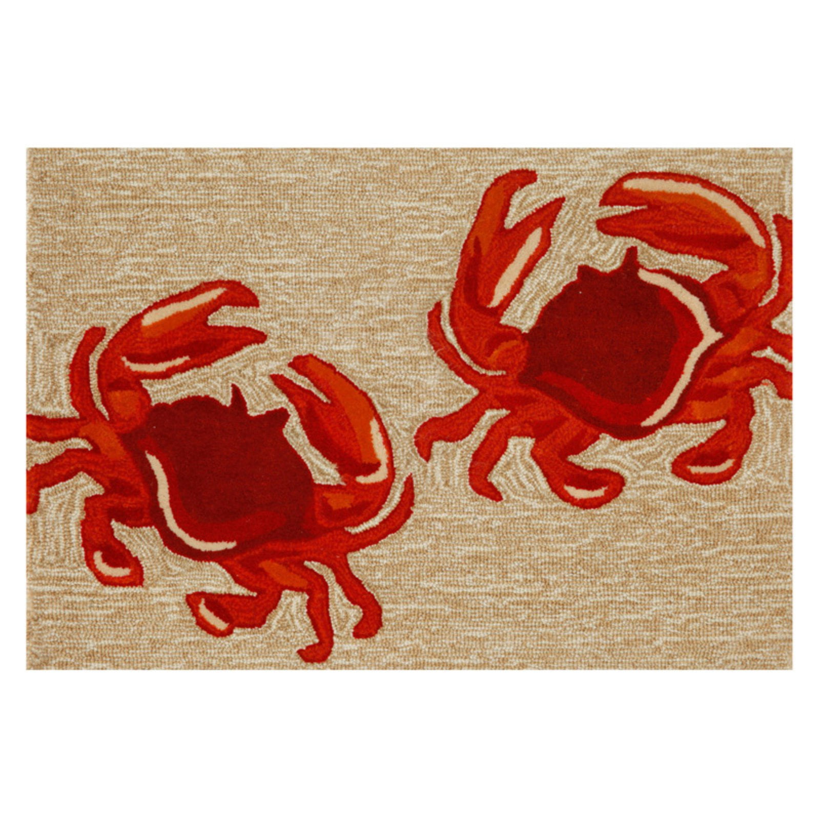 Liora Manne Frontporch Crabs Indoor Outdoor Area Rug Natural - Walmart.com