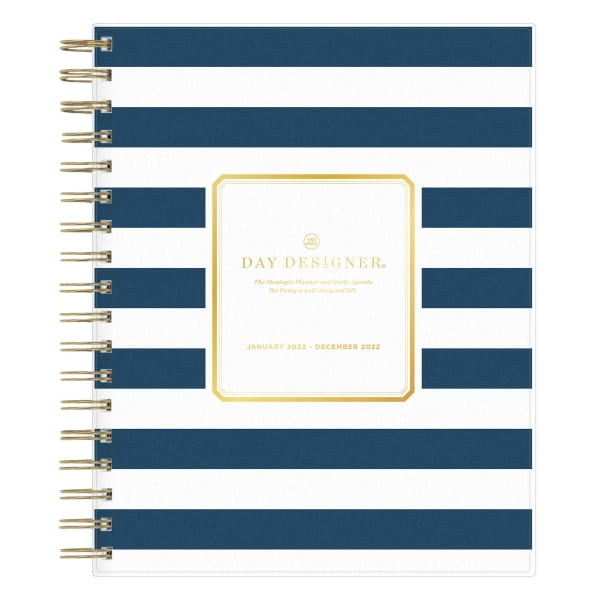 Day Designer Frosted Daily Monthly Planner 8 X 10 Navy Stripe day-designer-frosted-daily-monthly-planner-8-x-10-navy-stripe