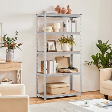Topeakmart 3 Pieces of 5 Tiers Adjustable Metal Storage Shelving Heavy ...