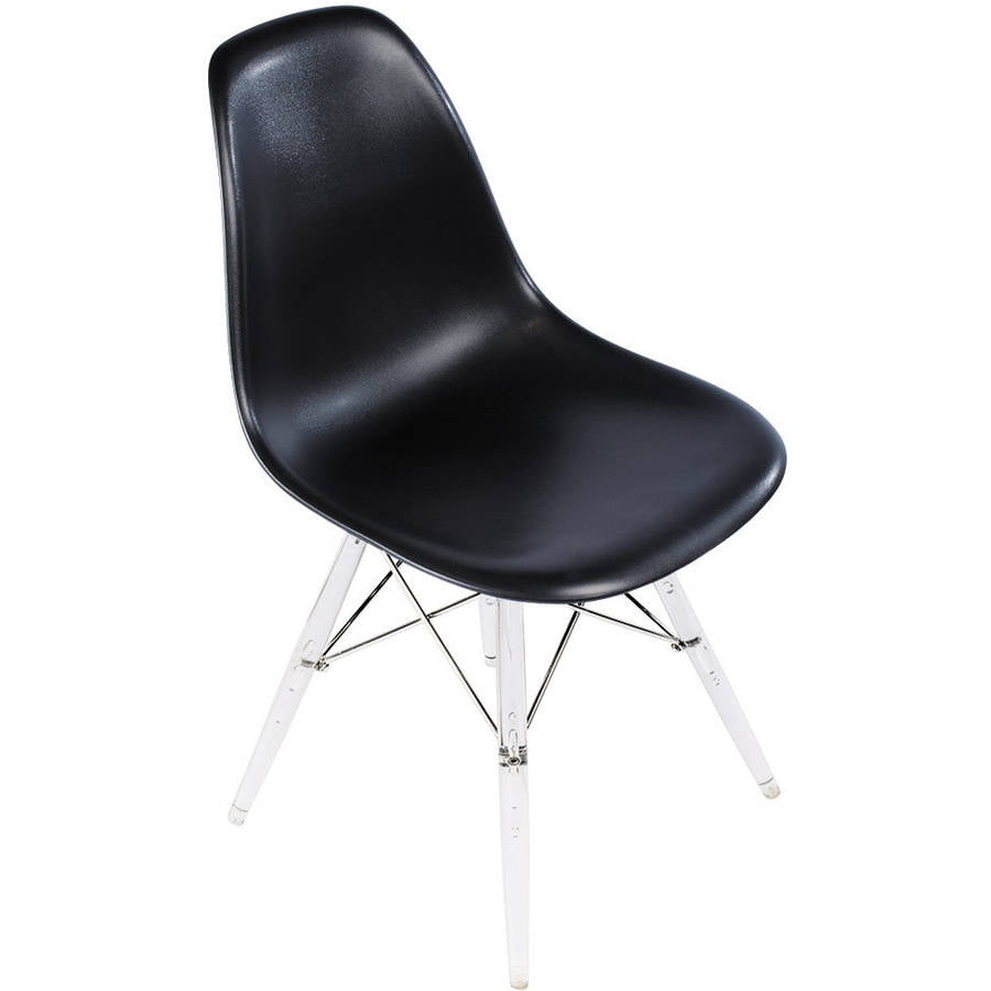Plastic Molded Side Chair with Clear Acrylic Legs - Walmart.com