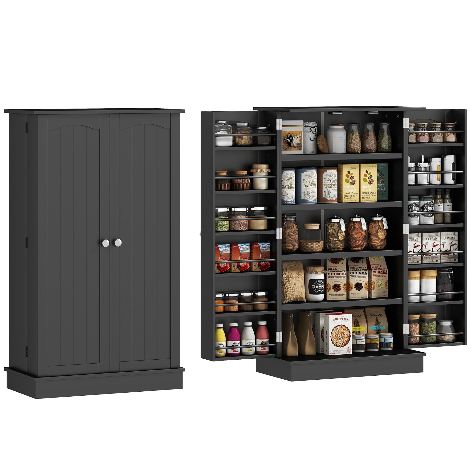 Click here for Homcom Kitchen Pantry Storage Cabinet W/ 5-Tier Sh... prices