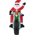 6ft Inflatable Motorcycle Santa w/ Lights - Walmart.com