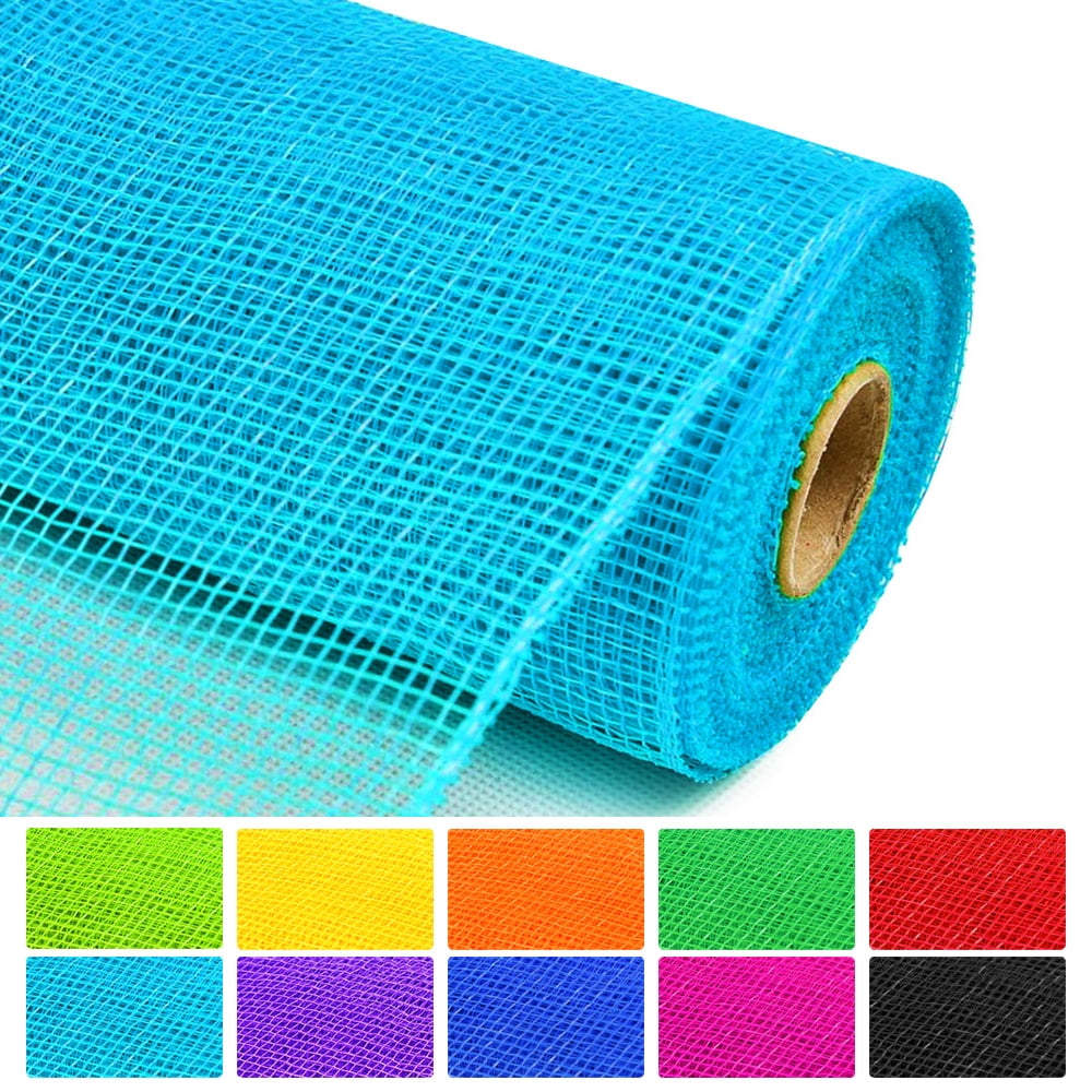 Decor Poly Mesh Ribbon, Solid/ Metallic Mesh Roll Floral Craft Wedding ...