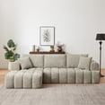 L-Shape Luxury Sectional Oversized Sofa,Mnimalist Design,Comfy Sleeper ...