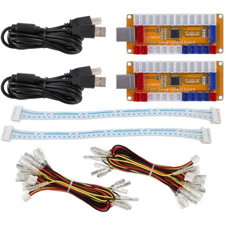 FYBTO Arcade Game USB Encoder Zero Delay 2 Player Gamepad LED Button Joystick Controller for ...