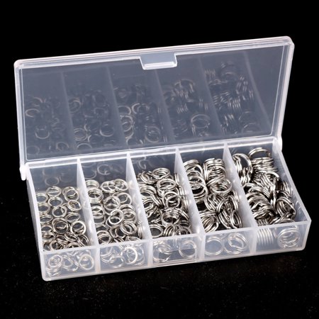 200 Pieces/Set Stainless Steel Fishing Split Ring Heavy Duty Metal ...