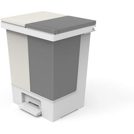 Space Saving Trash Can Modern Plastic Simple Round 12 Liters Sorting ...