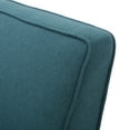 GDF Studio Dean Modern Fabric Loveseat, Dark Teal and Matte Black ...
