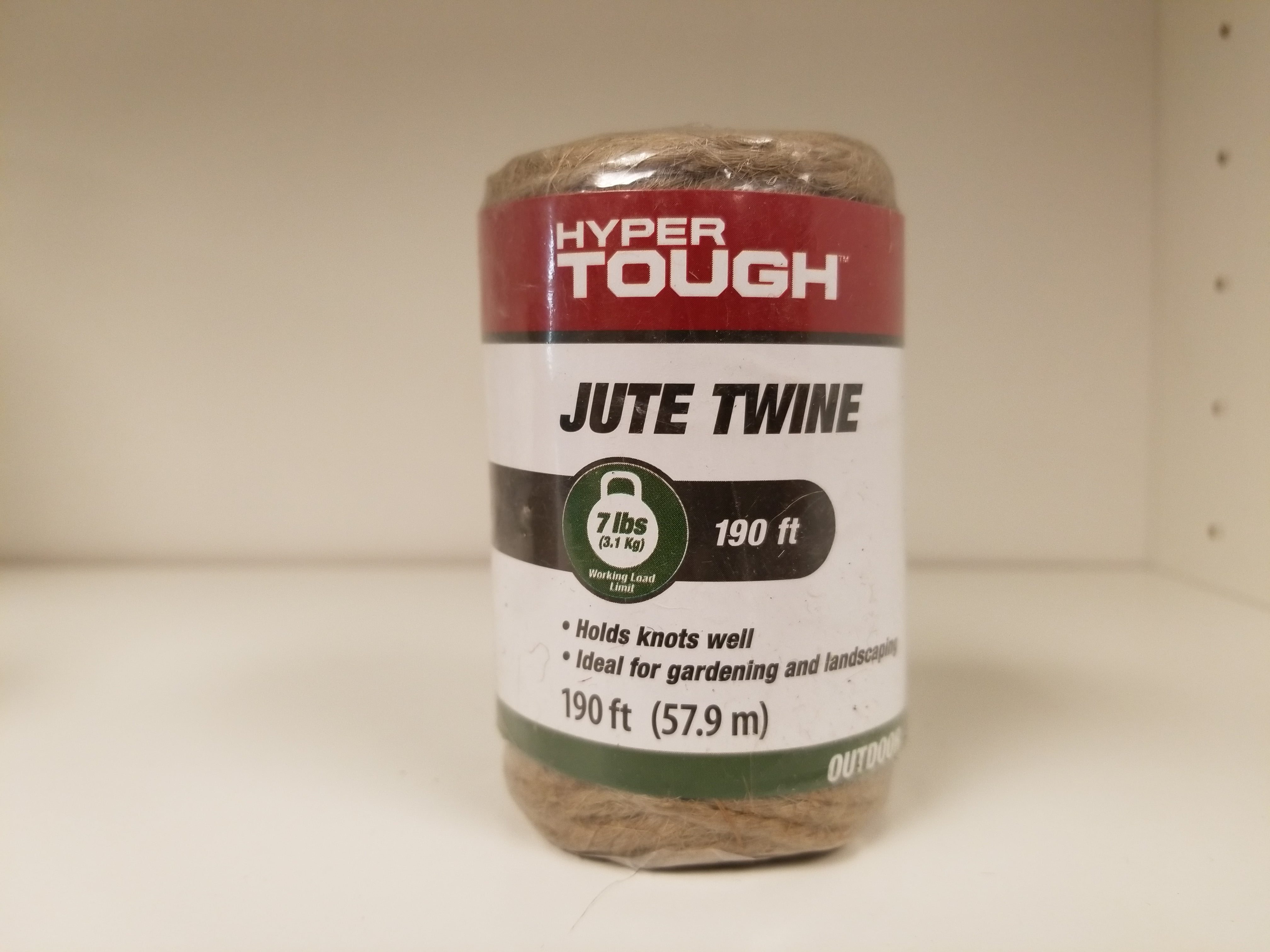 Hyper Tough 190' Jute Twine Natural - Walmart.com