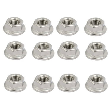 1/4-20 Serrated Flange Hex Lock Nuts 304 Stainless Steel 10 Pcs ...