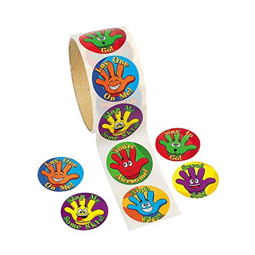 Fun Express High Five Stickers Roll (100) - 1 Piece - Educational and ...