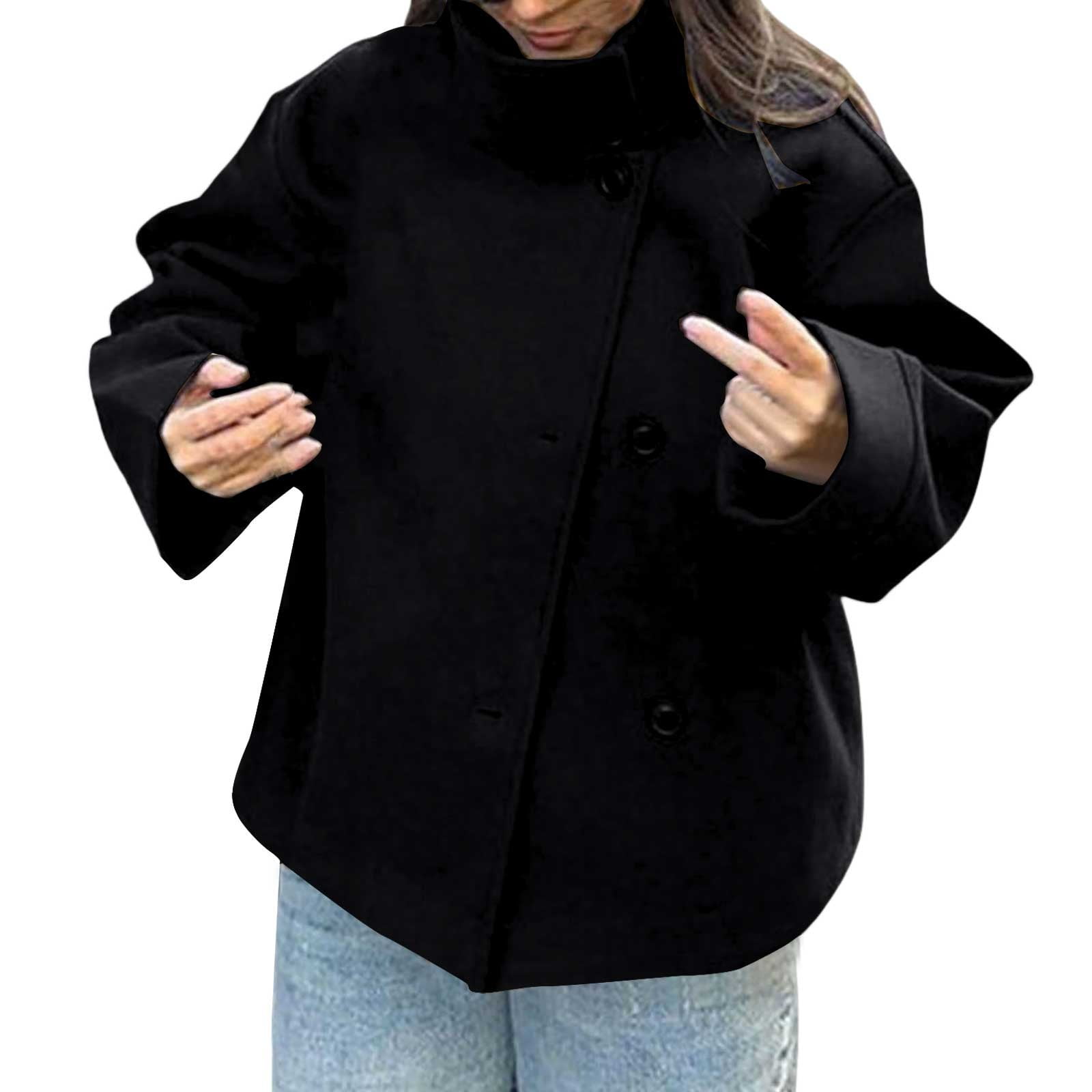 Click here for Pea Coat  Comdrip Women Crop Coat Wool Blend Winte... prices